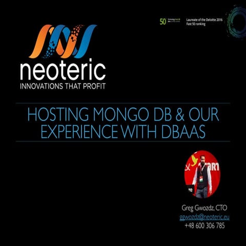 Hosting Mongodb And Our Experience With Database As A Service Pdf