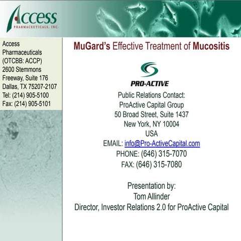 MuGard for Oral Mucositis | PPTX