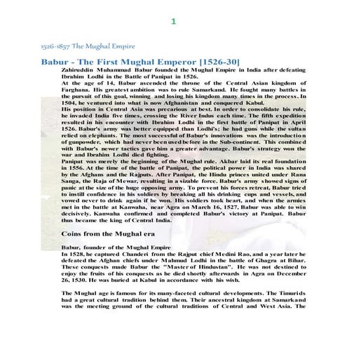 Mughal empire | DOCX