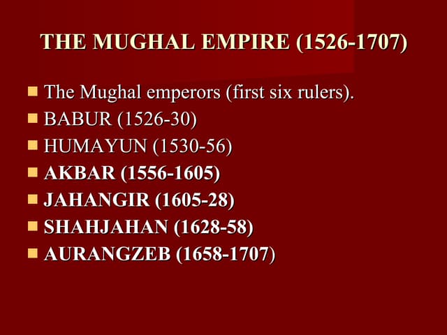 The mughals | PPTX