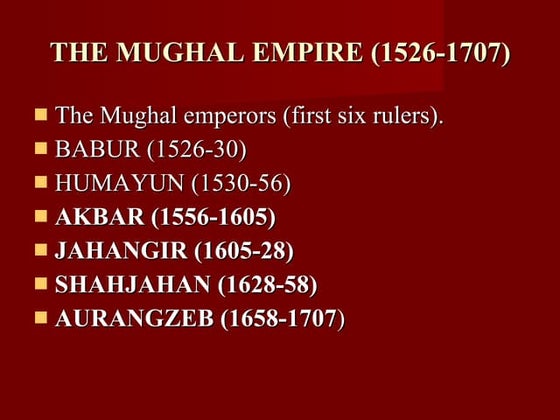 Mughals and Mandabdari System | PPT