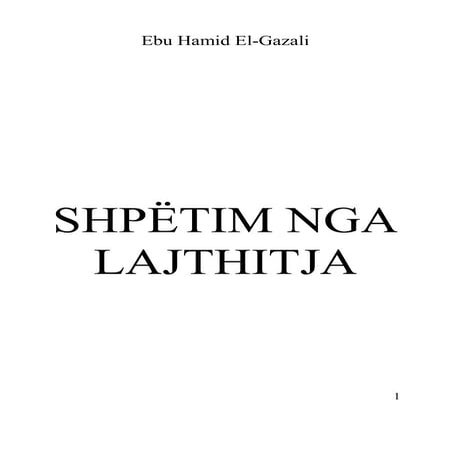 Muhamed el gazaliu - shpetim-nga-lajthitja | PDF