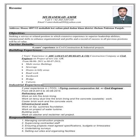 Muhammad amir-civil-engineer | DOC