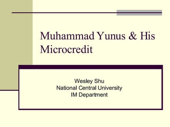 Dr. Muhammad Yunus. | PPTX
