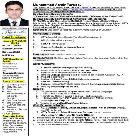 Muhammad aamir's cv latest updated | PDF