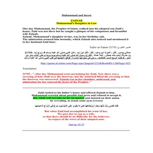 Muhammad and Incest | DOC