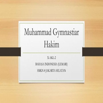 Muhammad gymnastiar hakim | PPTX