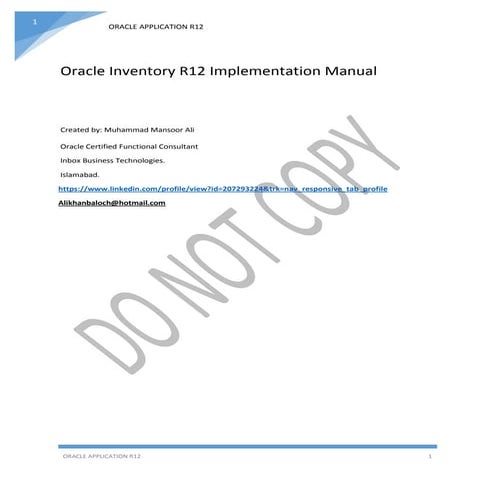 Oracle Inventory Complete Implementation Setups Pdf