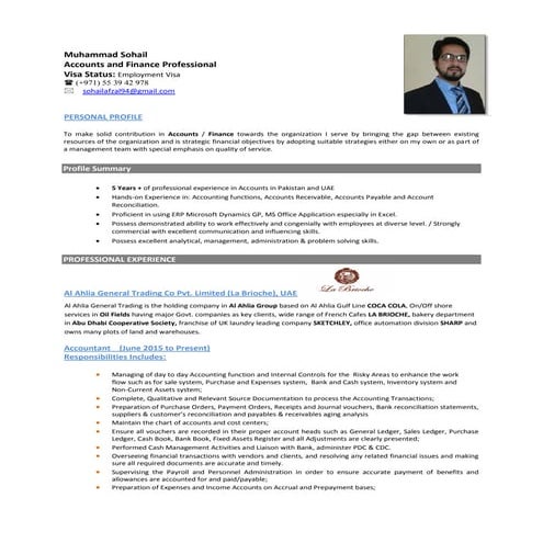 Muhammad sohail accountant. | PDF