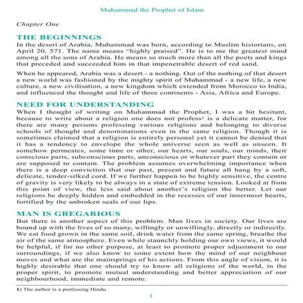 Muhammad the prophet of islam | PDF | Islam | Religion & Spirituality