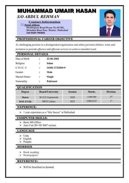 Fawad Hussain CV update | PDF