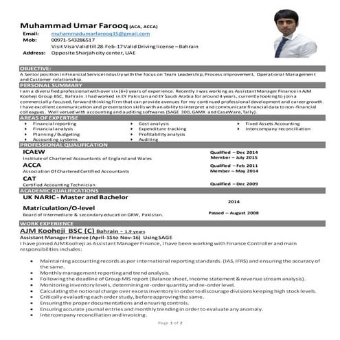 Muhammad umar resume1 | DOCX