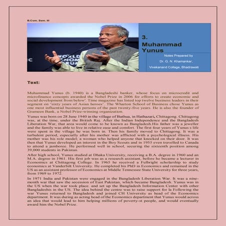 Muhammad Yunus | PDF