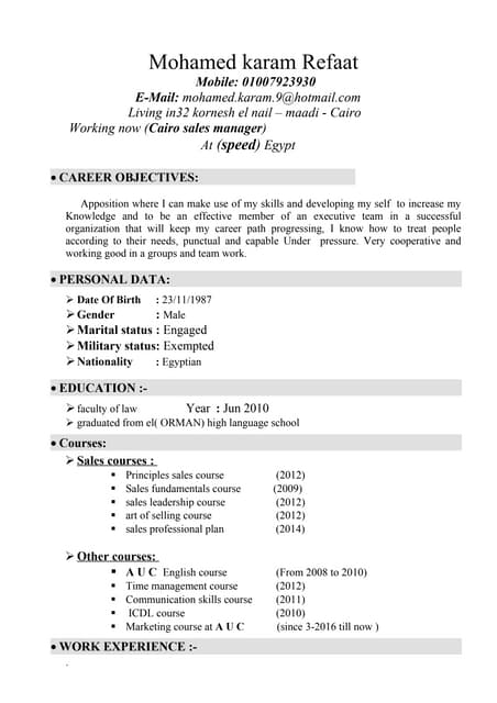CV.. | DOCX | Business | Business and Finance