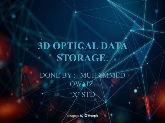 3D OPTICAL STORAGE TECHNOLOGY technical seminar 4B.pptx