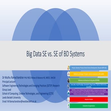 Big Data SE vs. SE for Big Data | PPTX | Databases | Computer Software and Applications