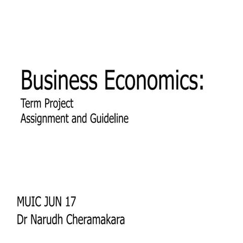 Business Economics assignment and guideline | PPT