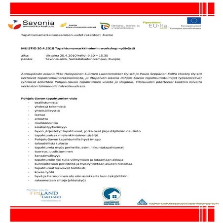 Muistio 20.4.2010