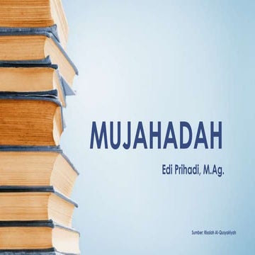 Mujahadah An-Nafs Oleh Edi Prihadi M.Ag