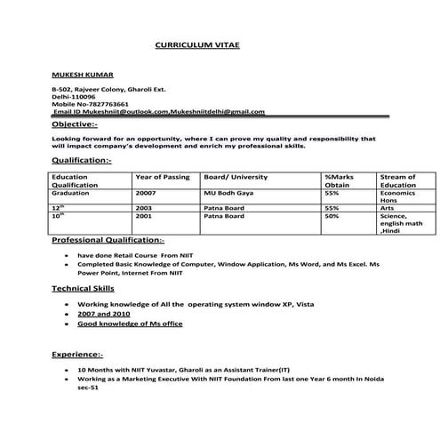 Mukesh cv new | PDF
