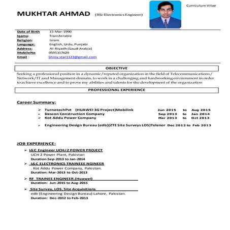 Mukhtar ahmad cv | PDF