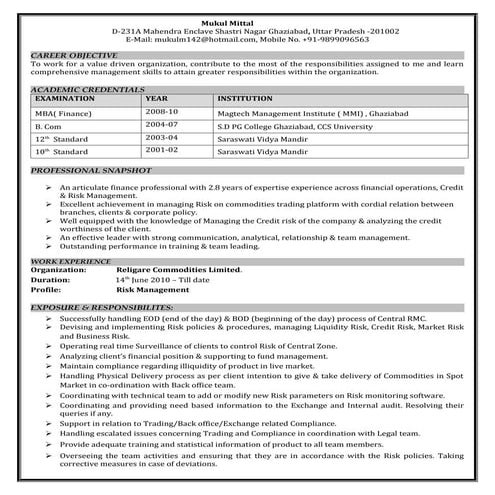 Shruti CV | PDF