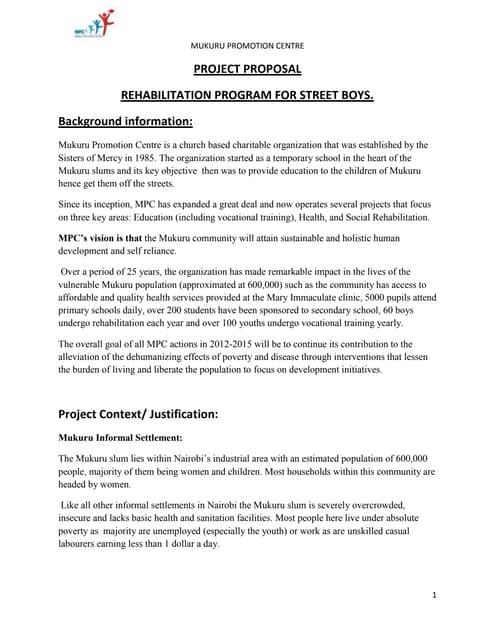 Proposal for Youth Skills training and Empowerement Programs OPEN | DOC