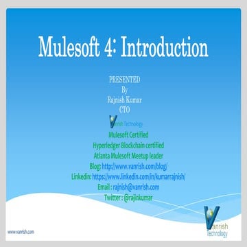 Mule 4 vanrish | PPT