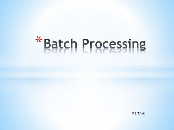 springn batch tutorial | DOCX