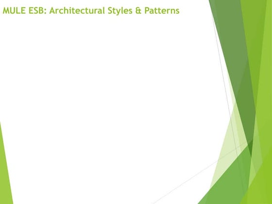 Mule architecture styles | PPT
