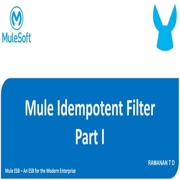 Mule Idempotent Filter Part I Pdf Programming Languages Computing