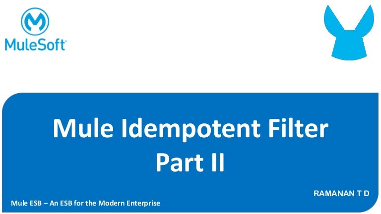 Mule Idempotent Filter - Part II
