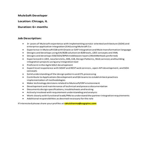 Mule Soft Developer Pdf