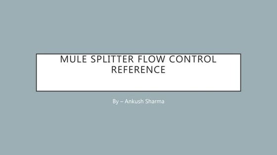 Mule Choice Flow Control reference | PPT