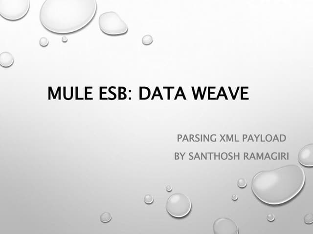 Mule Xml Parsing Ppt