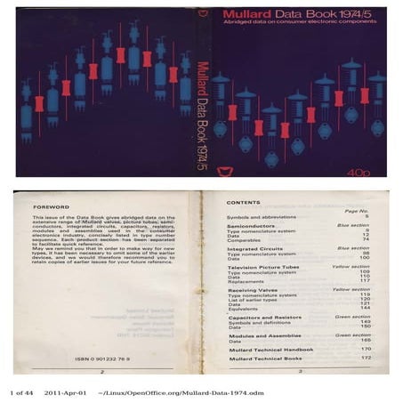 Valve & Amplifier Design, Mullard Data Book (1974) | PDF