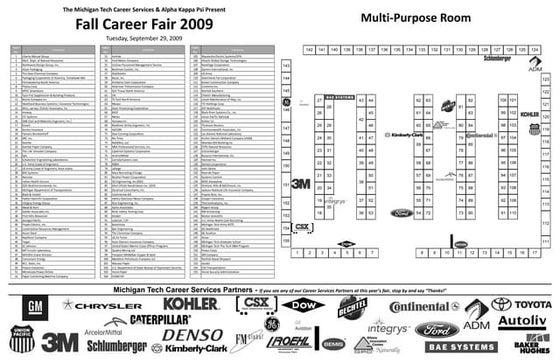Fall 2012 Career Fair Map - Varsity Gym | PDF | Professional School ...