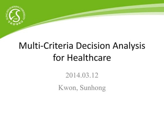 Decision Analysis and Resolution | PPT