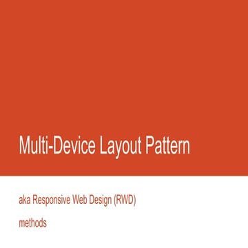 Multi device layout pattern | PPTX