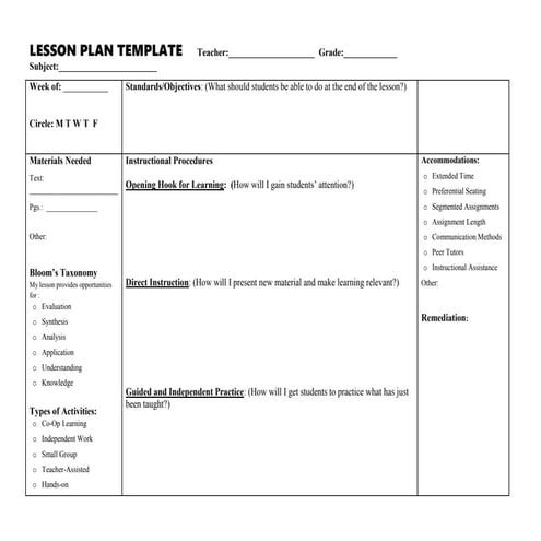 Multi-Dimentional Lesson Plan Template by Aalumgir.doc