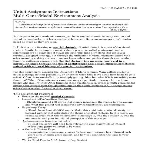 Multi genre analysis presentation | PDF