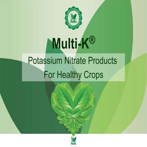 Haifa Multi-K™ potassium nitrate fertilizers | PPTX