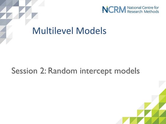 Multilevel Modelsrandom Intercept Models Ppt 8976