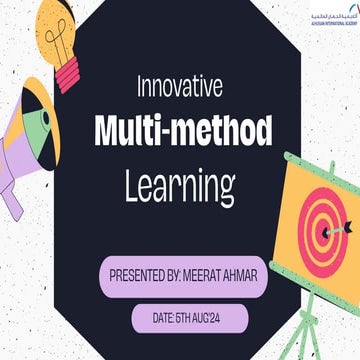 Multi-method learning techniques for teachers pdf | PPT