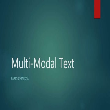 Multi modal Text A2 Media | PPT