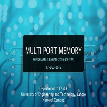 Multi port memory | PPTX