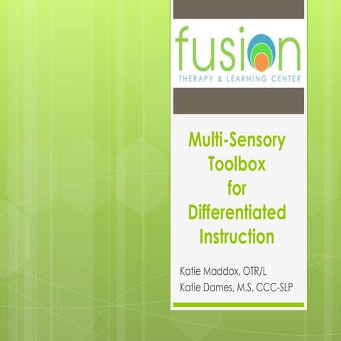 Multi sensory toolbox | PPTX