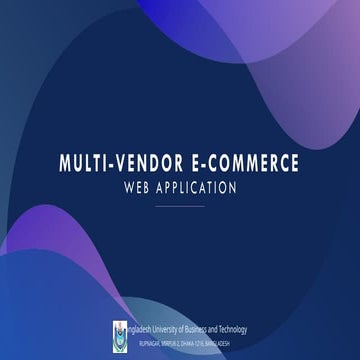 Multi Vendor e-commerce - Web Application | PPTX