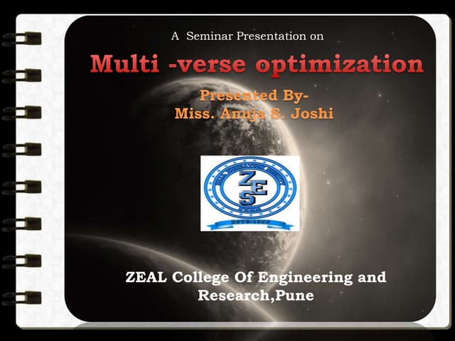 Multi verse optimization | PPT Multi verse optimization | PPT
