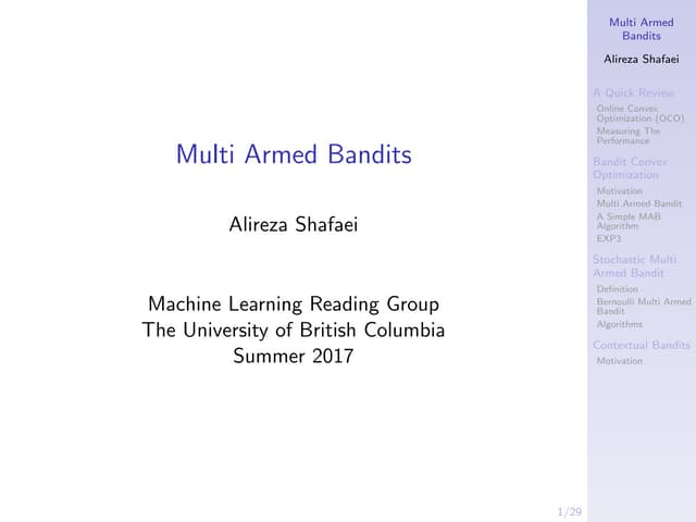 Multi Armed Bandits | PDF Multi Armed Bandits | PDF